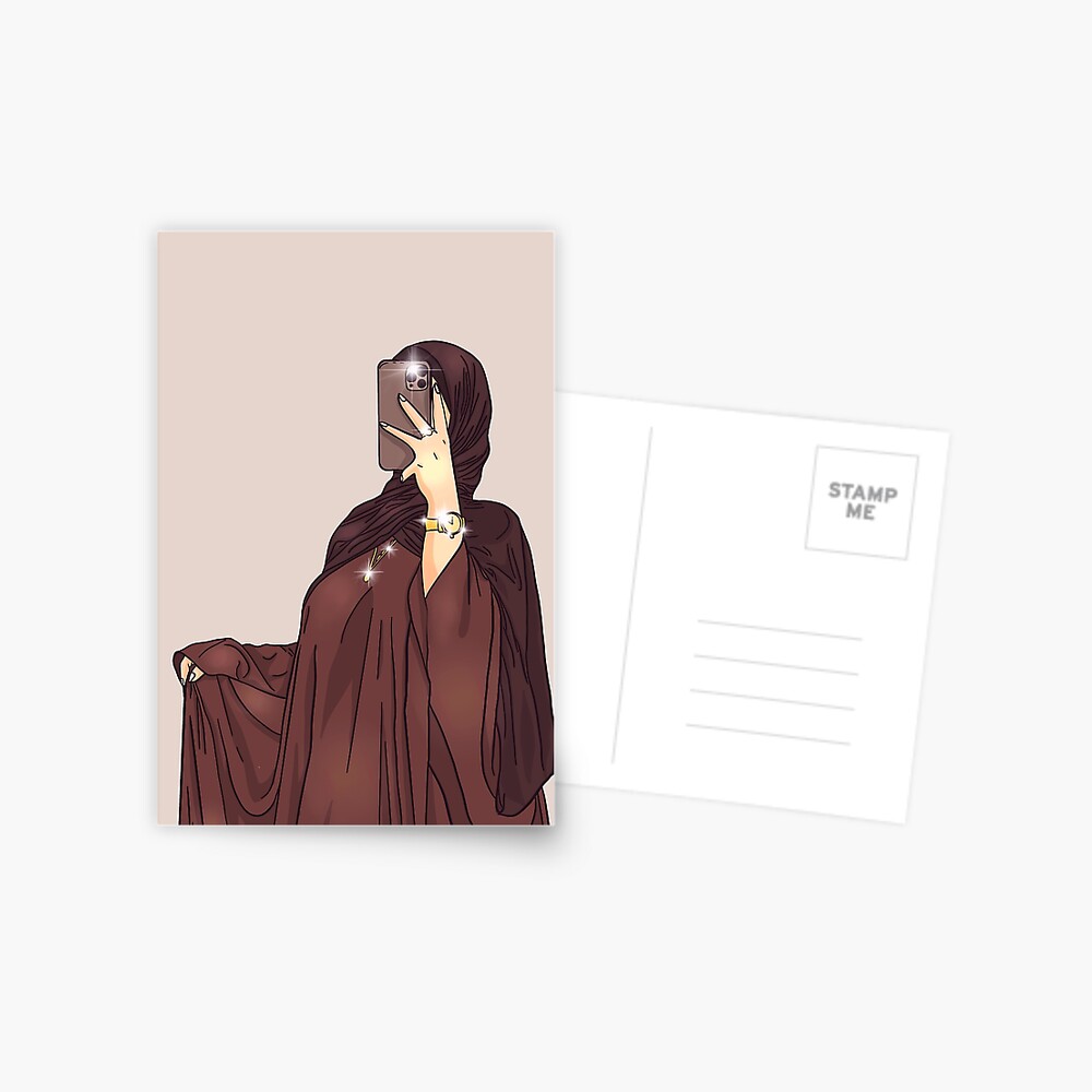 "HIJABI WEARING ABAYA HOLDING PHONE" Sticker by WABEY | Redbubble