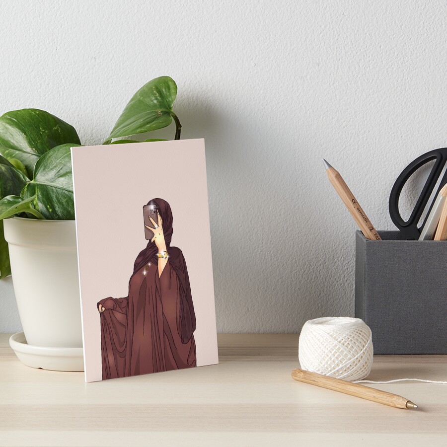 "HIJABI WEARING ABAYA HOLDING PHONE" Sticker by WABEY | Redbubble