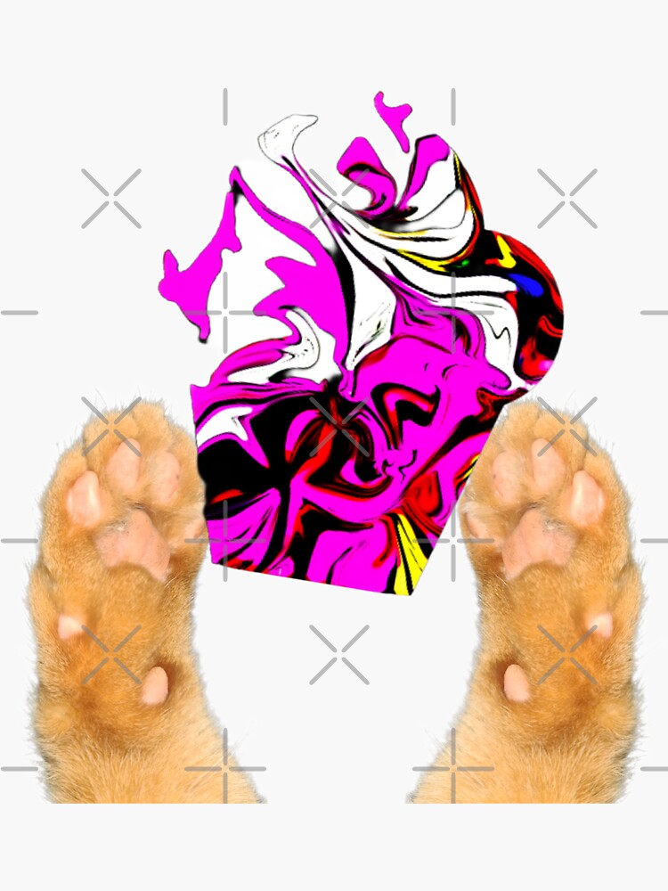 "Ginger paws colourful cupcake" Sticker for Sale by FlossOrFi | Redbubble