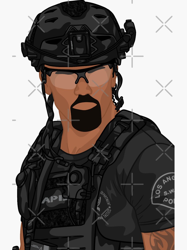 "Hondo | S.W.A.T" Sticker for Sale by icantdrawfaces | Redbubble