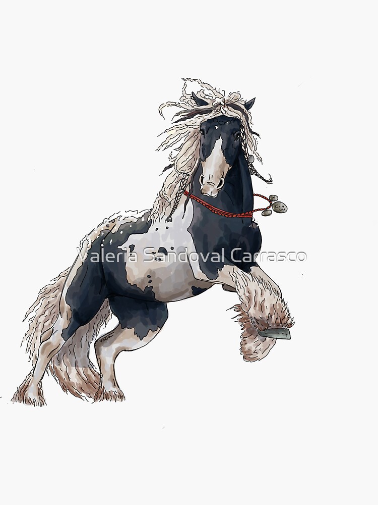 "Gypsy vanner horse " Sticker for Sale by Valeria Sandoval Carrasco ...