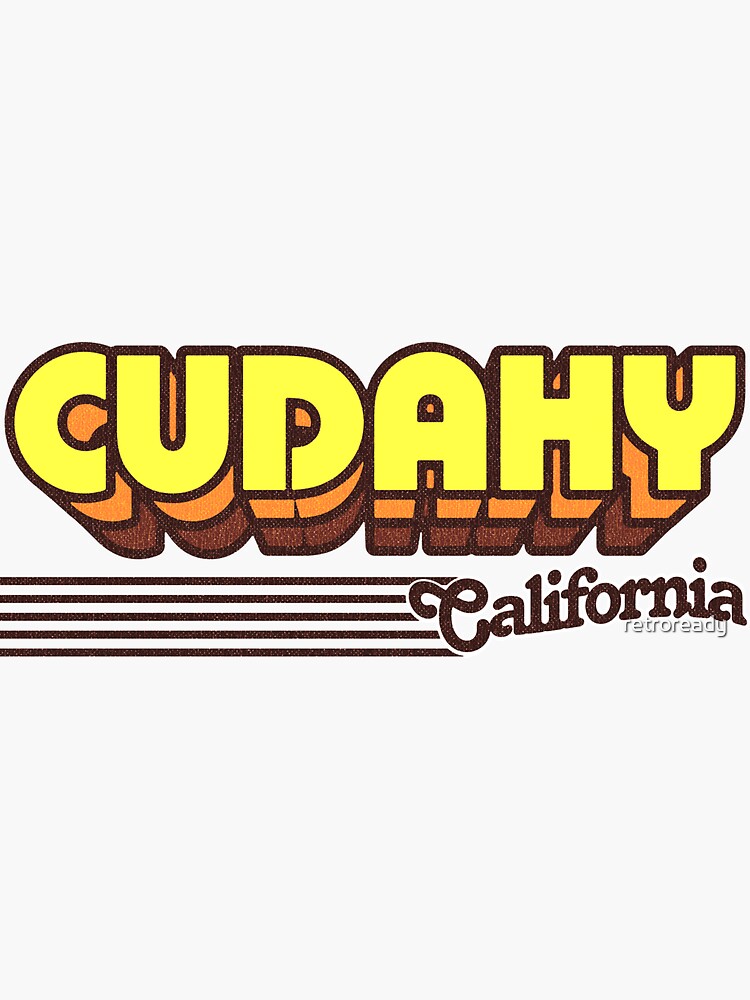 "Cudahy, California | Retro Stripes" Sticker for Sale by retroready ...