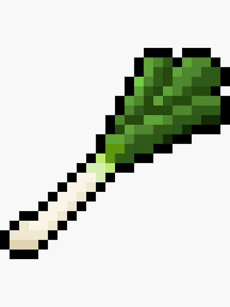 "Pixel Leek - pixel food art" Sticker for Sale by LittleFoodShop ...