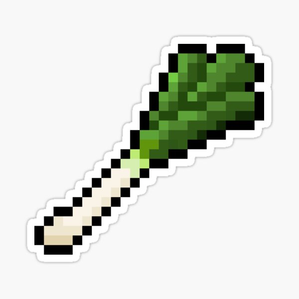 "Pixel Leek - pixel food art" Sticker for Sale by LittleFoodShop ...