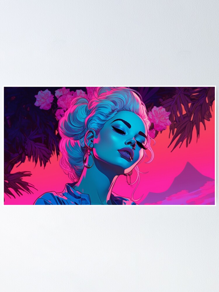 "Vaporwave Girl" Poster for Sale by Nightarcade | Redbubble