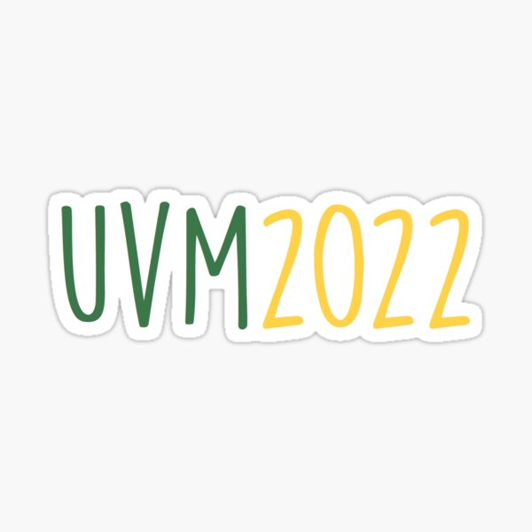 "uvm 2022" Sticker for Sale by clairekeanna | Redbubble