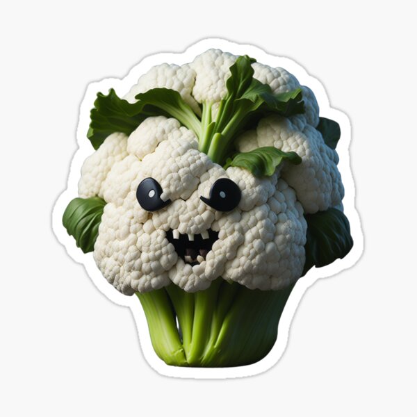 "Cauliflower Funny Vegetable" Sticker for Sale by BBGIFTSUK | Redbubble