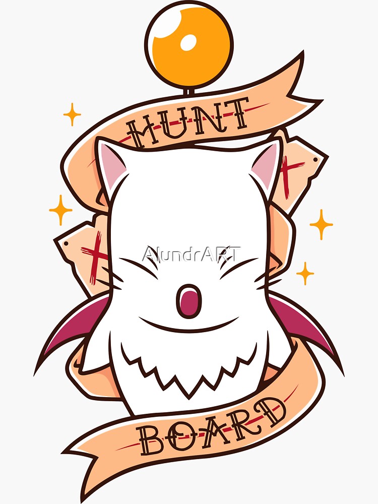 "Moogle Hunt Board" Sticker for Sale by AlundrART | Redbubble