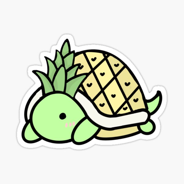 "Pineapple Turtle" Sticker for Sale by reyn-time | Redbubble