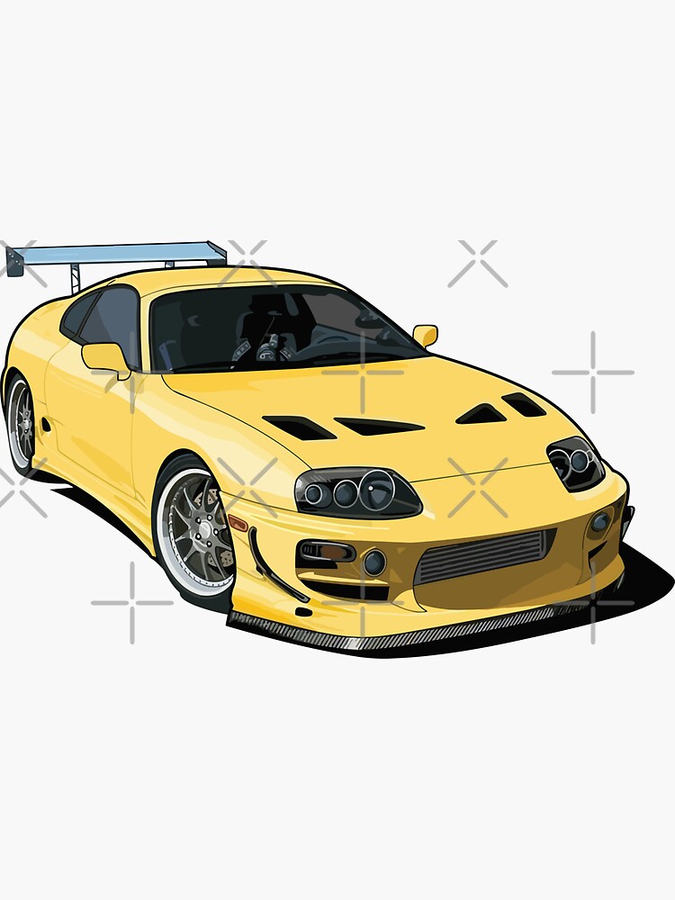 "Toyota Supra MK4" Sticker by PerfCars | Redbubble