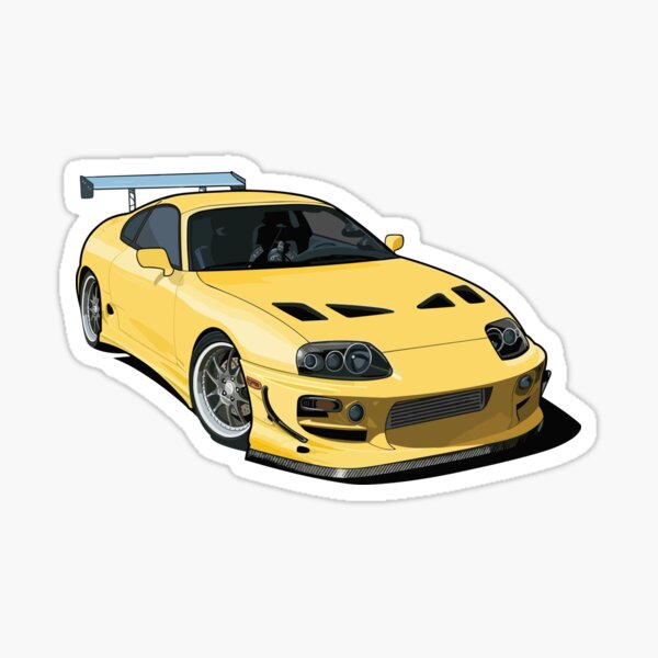 "Toyota Supra MK4" Sticker by PerfCars | Redbubble
