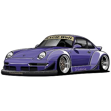 "Porsche 911 RWB" Sticker by PerfCars | Redbubble