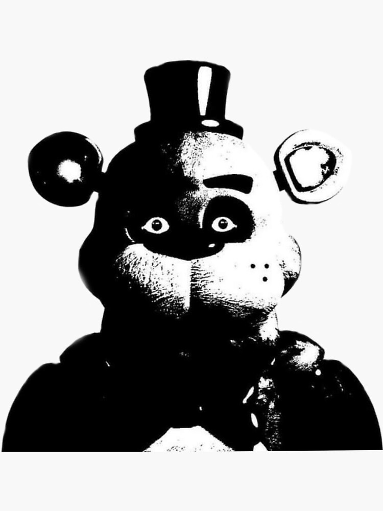 "Creepy Freddy Fazbear FNaF meme" Sticker for Sale by ArtisticDiavolo ...