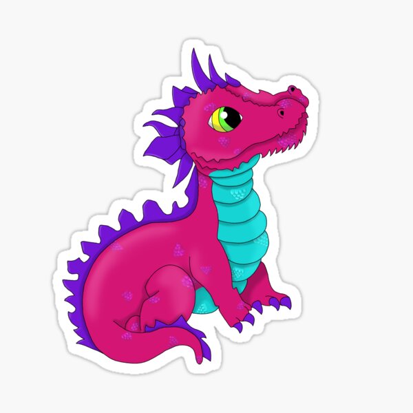 "Pink Dragon" Sticker for Sale by MagicalArts1416 | Redbubble