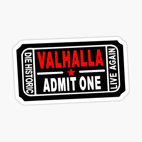 "Ticket to Valhalla" Sticker for Sale by whimsicali | Redbubble