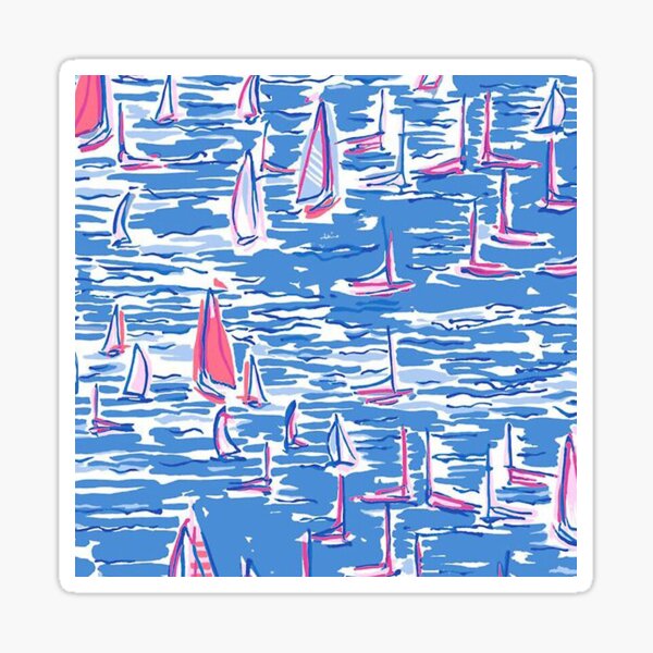 "Blue ocean boat" Sticker for Sale by MagdalenaJerde | Redbubble