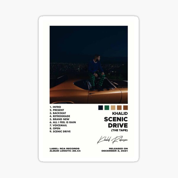 "Khalid - Scenic Drive Minimalist" Sticker for Sale by stewartdebra ...