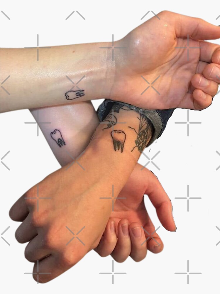 "boygenius and their matching tooth tattoos :,)" Sticker for Sale by ...