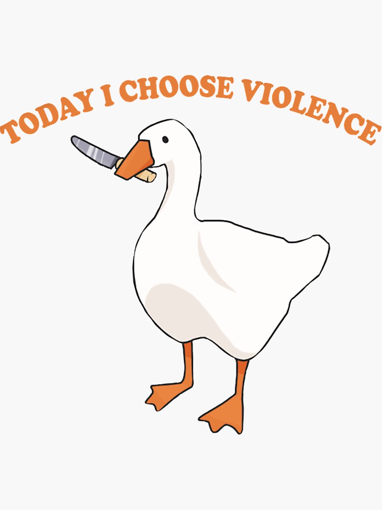 "violent goose " Sticker for Sale by SevenAitken | Redbubble