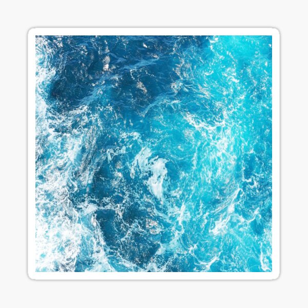 "Beautiful blue ocean waves" Sticker for Sale by Leeskrazytees | Redbubble