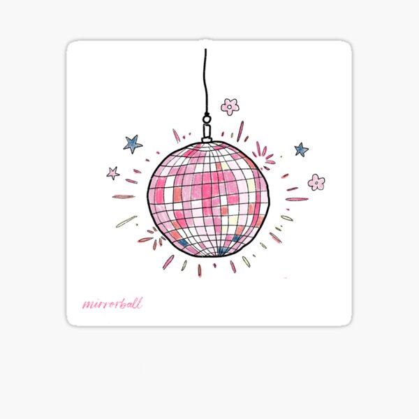 "Taylor Swift Mirrorball Sketch" Sticker for Sale by thehollyartco ...