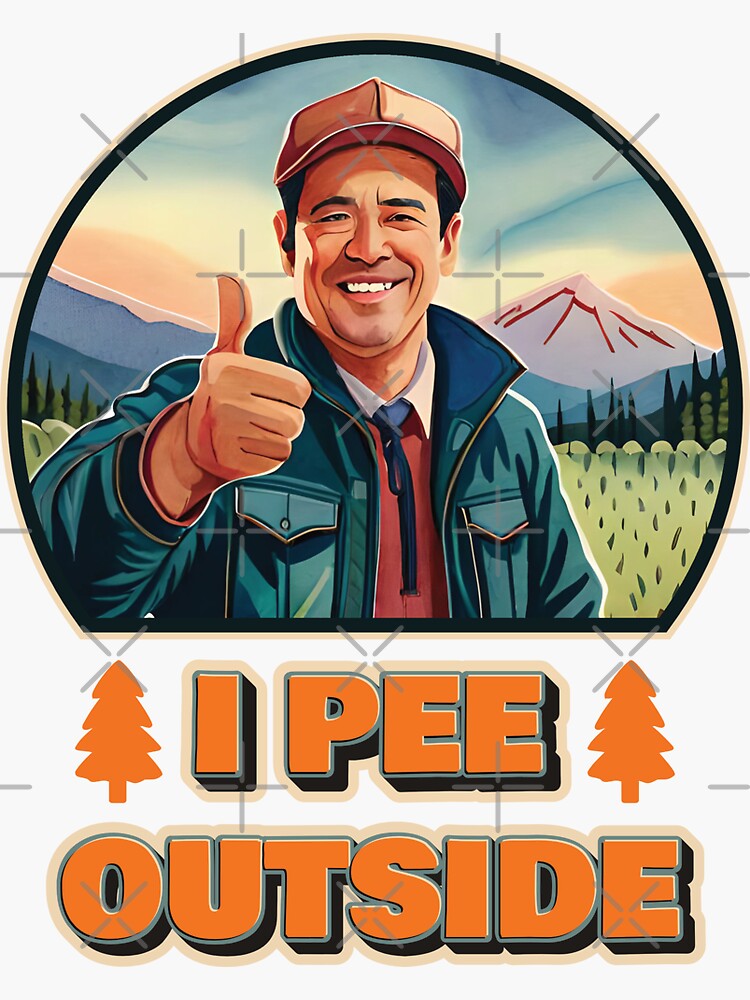 "I Pee Outside - Vintage Retro Funny Camping Slogan Hiking Outdoors ...