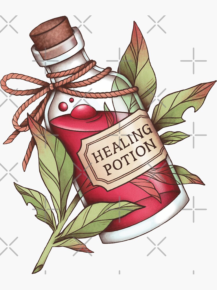 "Potion of Healing DnD Tattoo Design Pen and Paper Larp Tattoo Cleric ...