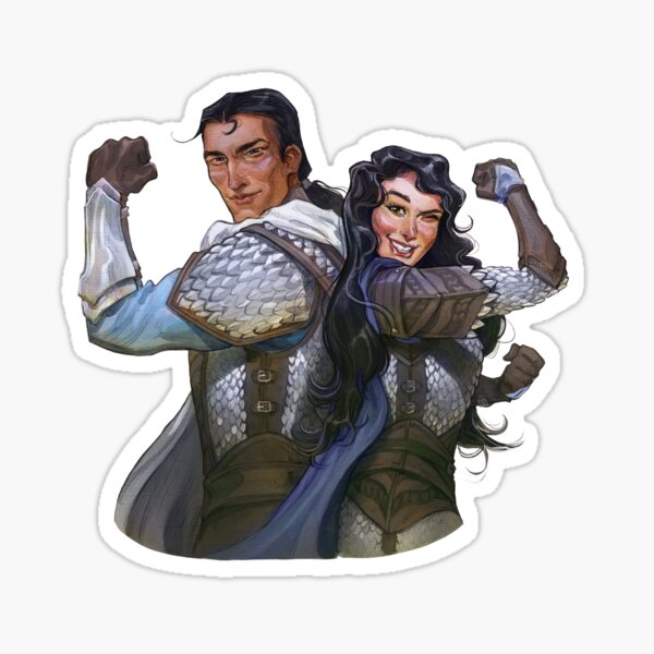 "Vilmos & Althea Flexing - COLOR" Sticker for Sale by printthisslogan ...