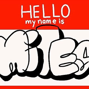 Hello my name is Miles” Miles Morales Spiderverse name tag " Sticker ...
