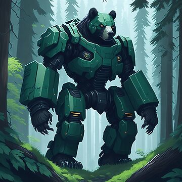 "Anime bear mech" Sticker for Sale by twisted-dot | Redbubble