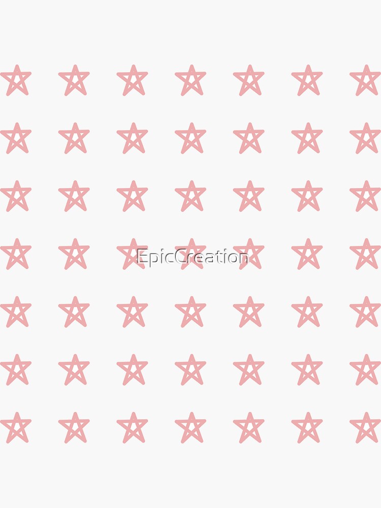 "Hand Drawn Rainbow Pink Color Stars Set" Sticker for Sale by ...