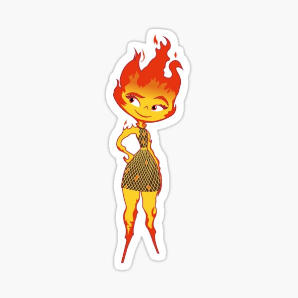 "Ember Elemental" Sticker for Sale by Stylish-Geek | Redbubble