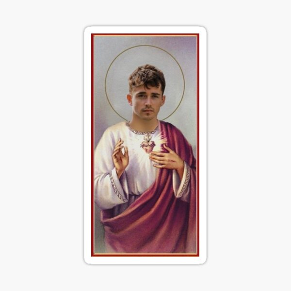 "Charles Leclerc Jesus " Sticker for Sale by Masha Koshmna | Redbubble