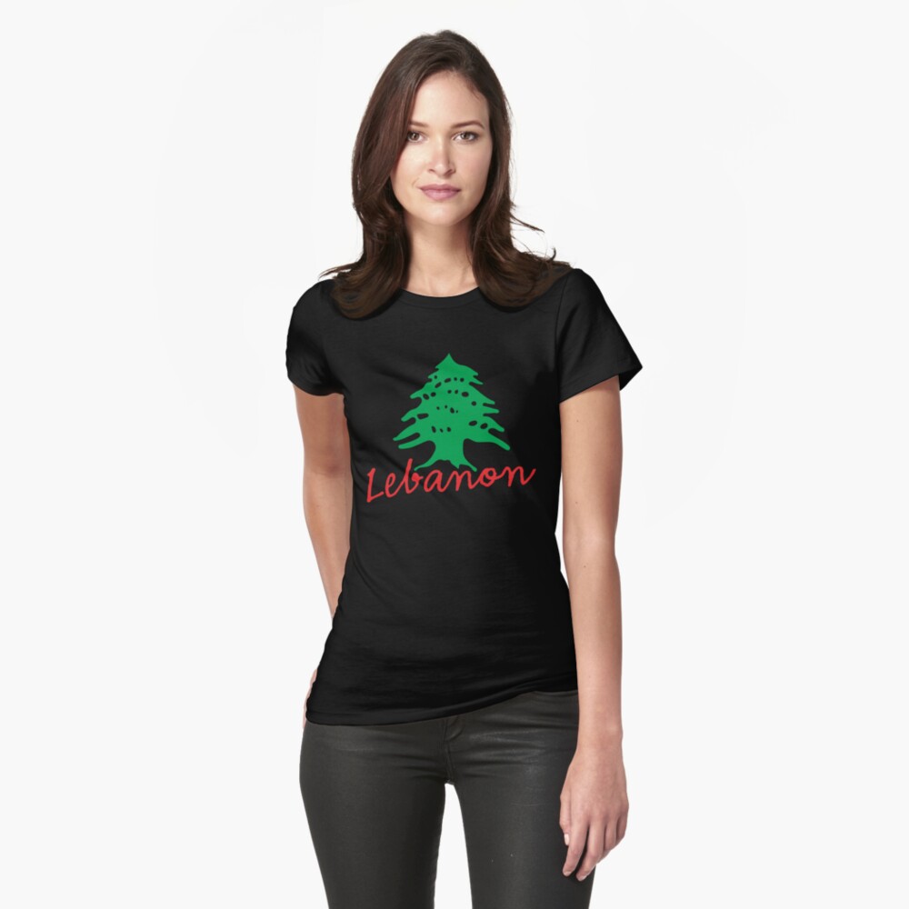 "Lebanon Name with Lebanese Flag Cedar Tree Design" Essential T-Shirt ...