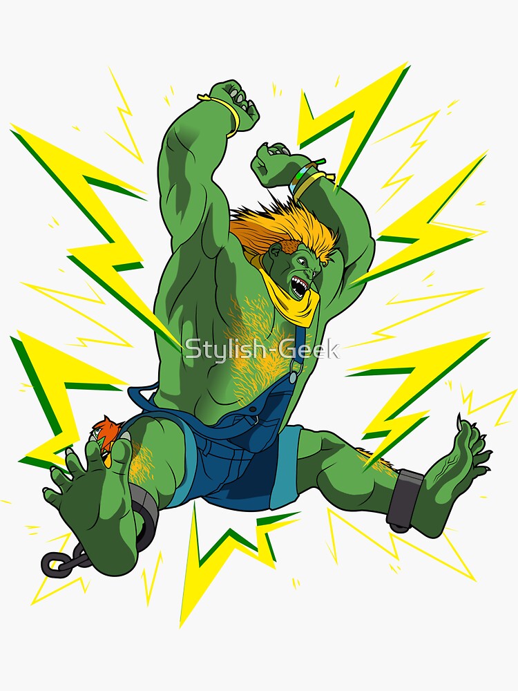 "Street Fighter 6 Blanka" Sticker for Sale by Stylish-Geek | Redbubble