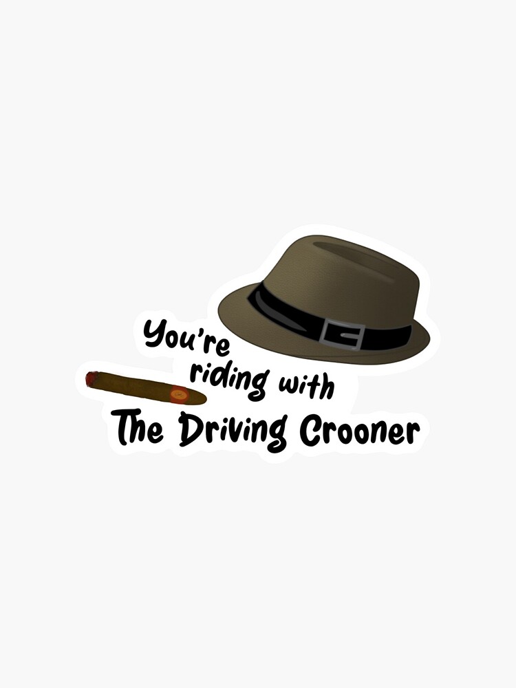 "The Driving Crooner Car - Funny Car Decal for Glass, Bumper, Trunk Lid ...
