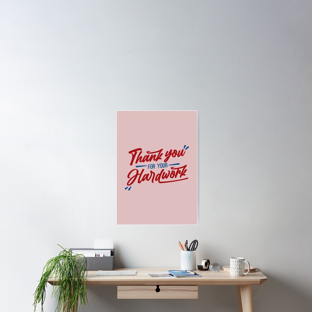"Thank you for your hard work" Sticker for Sale by onlyheba | Redbubble