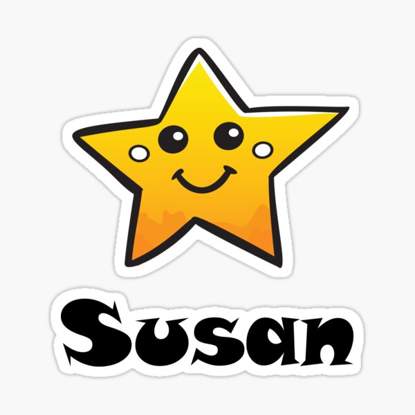 "Susan Star Name " Sticker for Sale by ProjectX23 | Redbubble