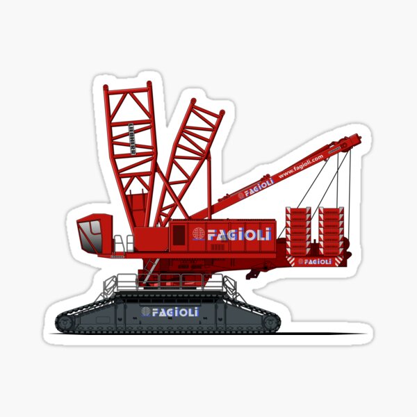 "Crawler Crane 6" Sticker for Sale by Heavy Machinery | Redbubble