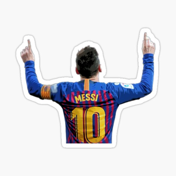 "Lionel Messi Celebration" Sticker for Sale by bigredfro | Redbubble