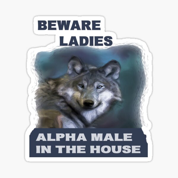"BEWARE LADIES - ALPHA MALE IN THE HOUSE" Sticker for Sale by TimForder ...