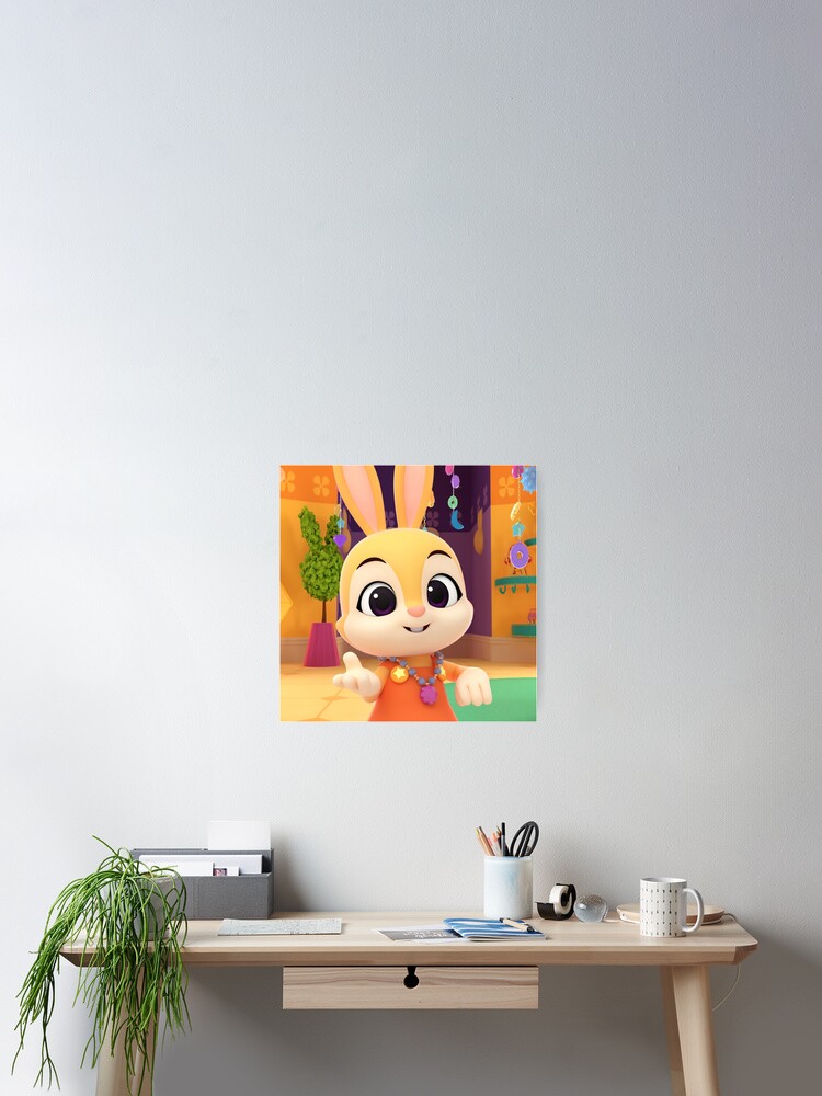 "Pinkfong Jeni the Rabbit" Poster for Sale by Color-Toonix | Redbubble