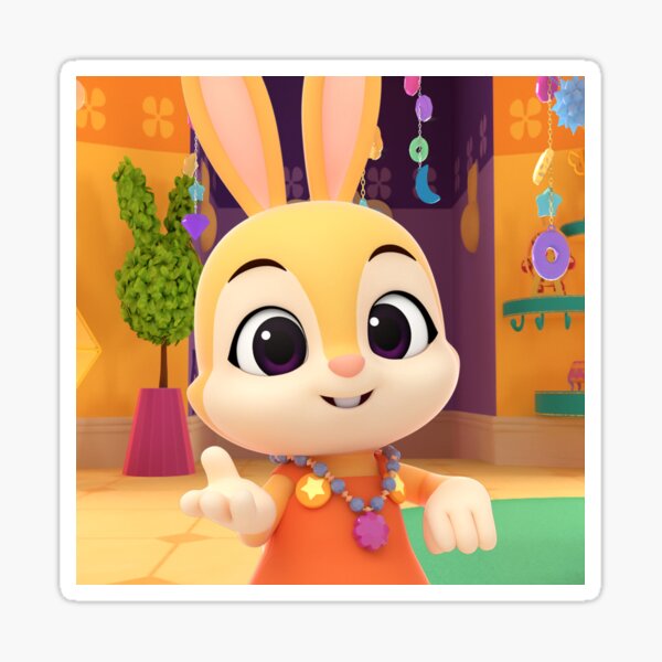 "Pinkfong Jeni the Rabbit" Sticker for Sale by Color-Toonix | Redbubble