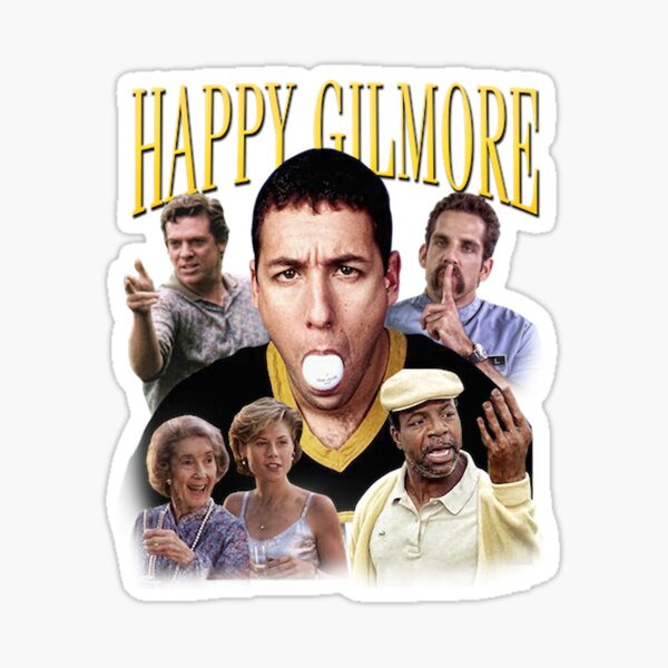"Happy Gilmore" Sticker for Sale by timeupseecc | Redbubble