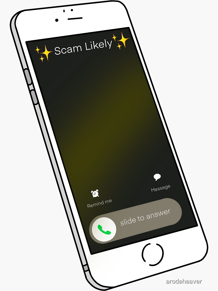 "Scam Likely" Sticker for Sale by arodeheaver | Redbubble