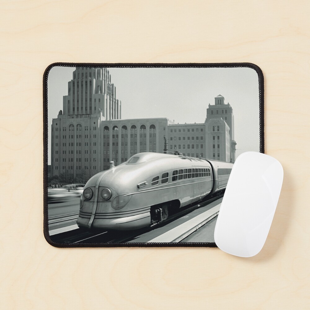 "Black and White Retro Futurism Train" Sticker for Sale by Vladimir ...