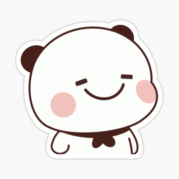 "BuBu’s smile! Cute happy BuBu Panda face ️" Sticker for Sale by ...