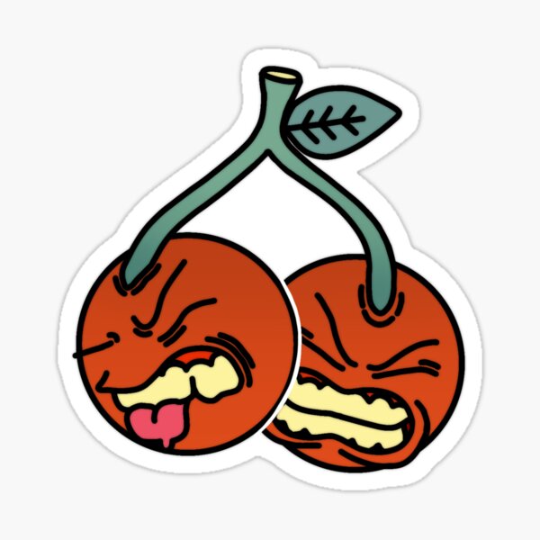 "Angry Cherry Twins" Sticker by fiyaraz | Redbubble