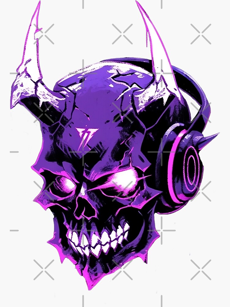 "Phonk style skull" Sticker by NUKEDON | Redbubble