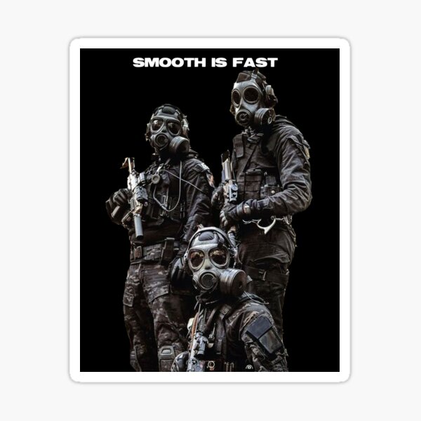 "Smooth is fast" Sticker for Sale by JasonTrivettart | Redbubble